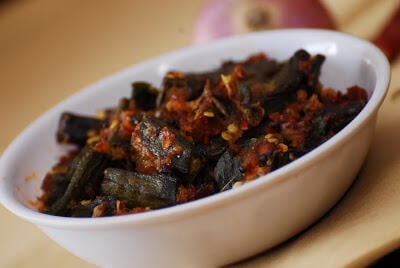 Bendakaya Ulli Kaaram ~ Okra with Spiced Onion - Blend with Spices