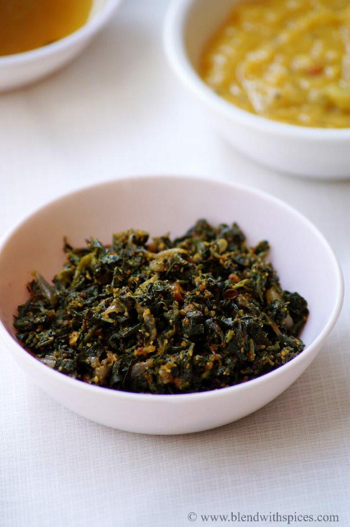 Ponnaganti Vepudu with Kura Podi Recipe - Water Amaranth Leaves Stir-Fry