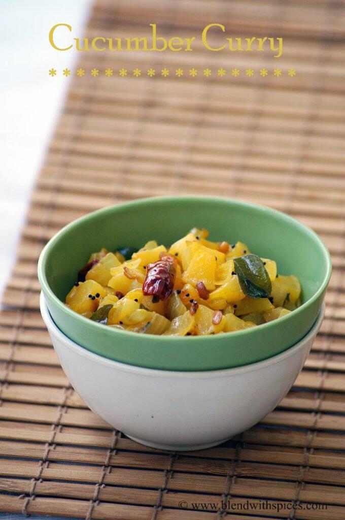 Dosakaya Koora Recipe - Classic Andhra Yellow Cucumber Curry Recipe