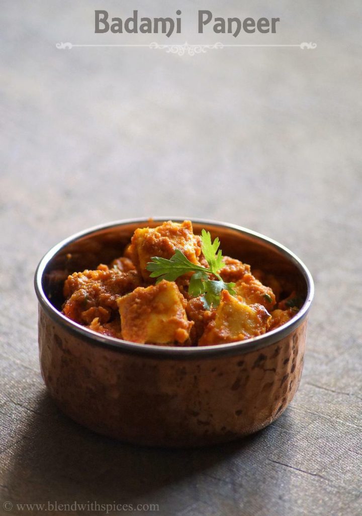 Badami Paneer Recipe - Indian Cottage Cheese in Almond Gravy