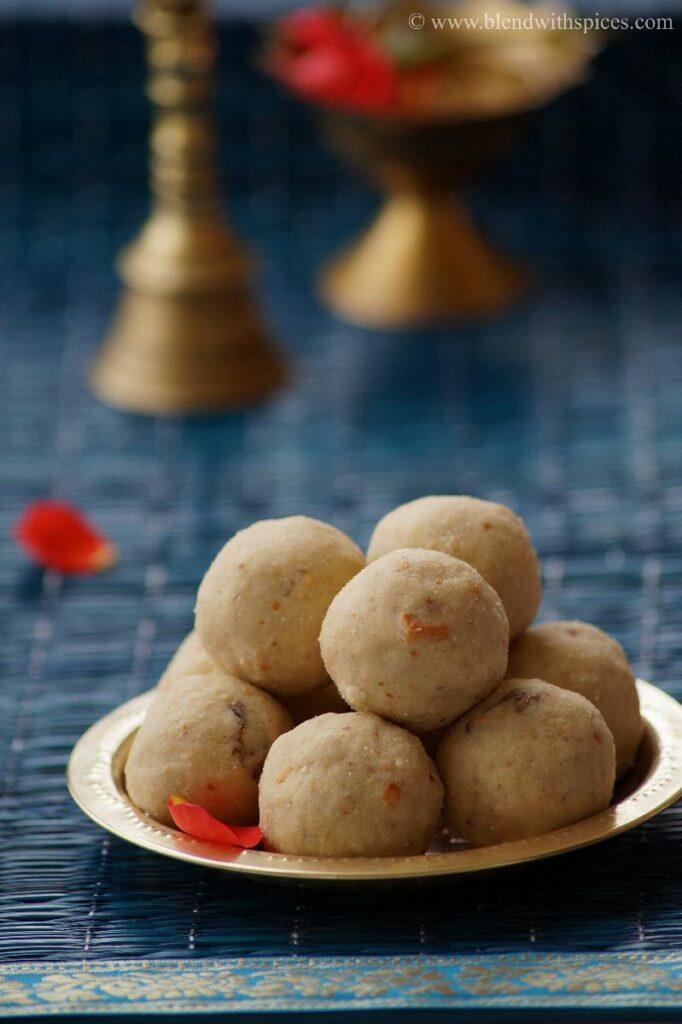 Poha Peanut Laddu Recipe - Aval Peanut Ladoo for Gokulastami