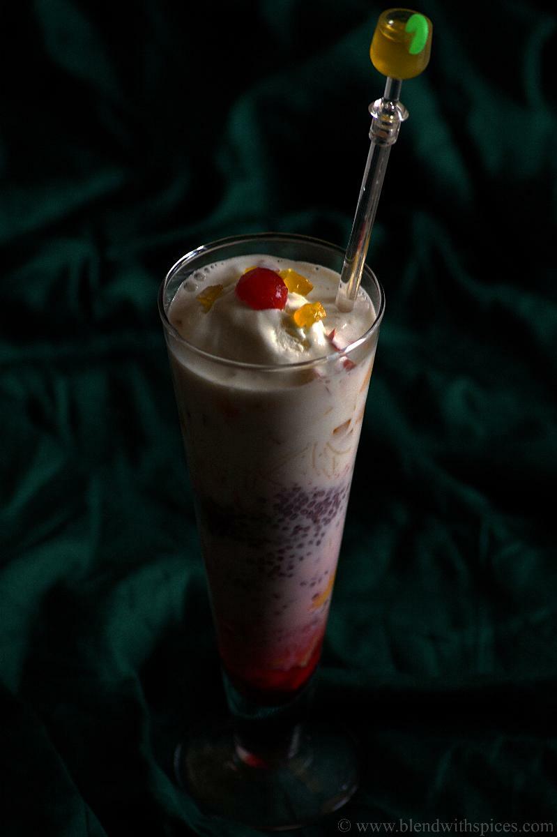 Fruit Falooda Recipe - How to make Mixed Fruit Recipe - Falooda ...