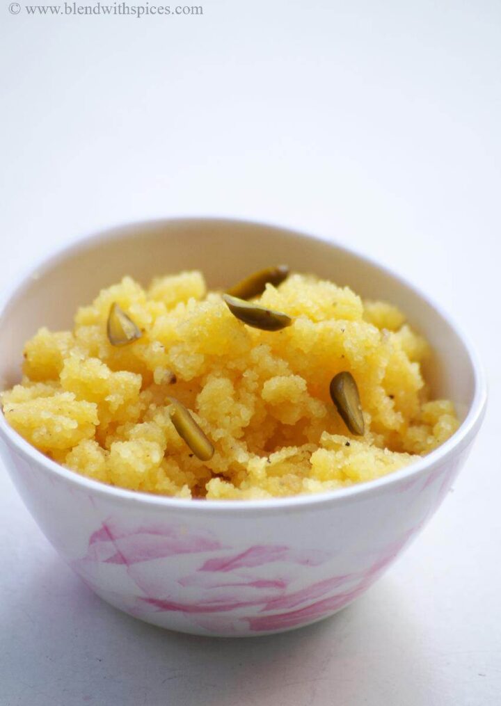 Orange Rava Kesari Recipe - How to make Orange Sooji Ka Halwa Recipe