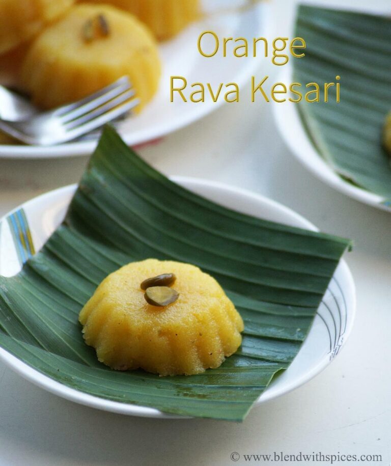 Orange Rava Kesari Recipe - How to make Orange Sooji Ka Halwa Recipe