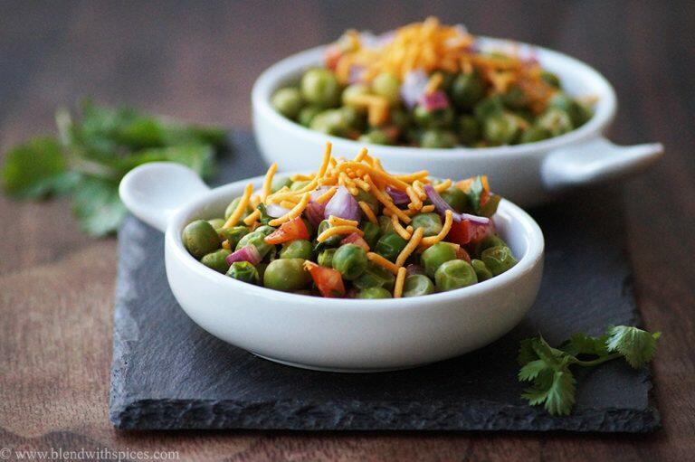 Matar Chaat Recipe - How to Make Healthy Indian Green Peas Chaat