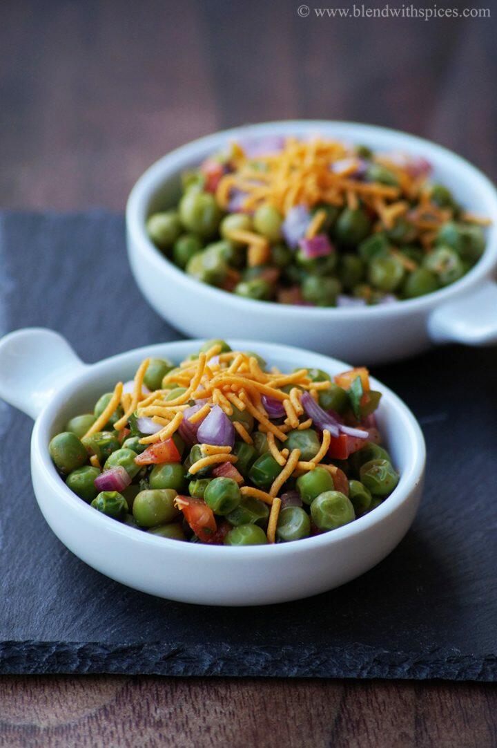 Matar Chaat Recipe - How to Make Healthy Indian Green Peas Chaat