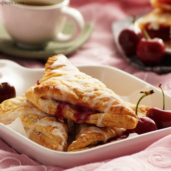 Easy Cherry Turnovers Recipe with Puff Pastry