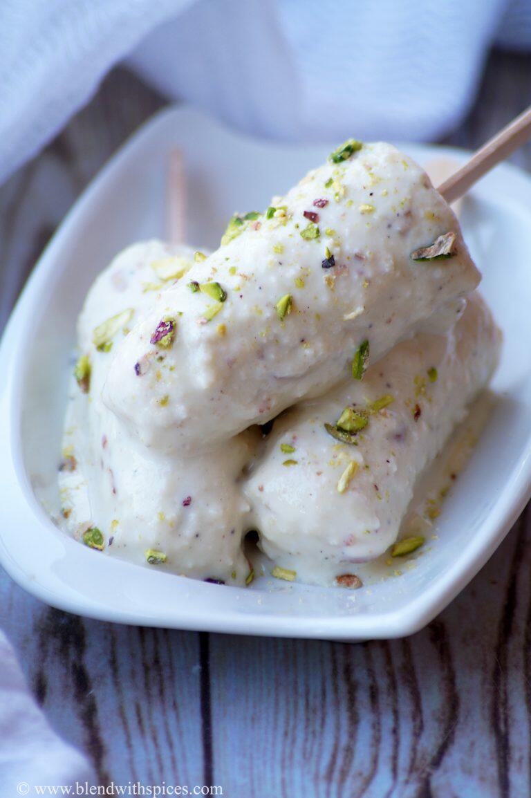 Easy Mawa Kulfi Recipe - Homemade Kulfi with Khoya