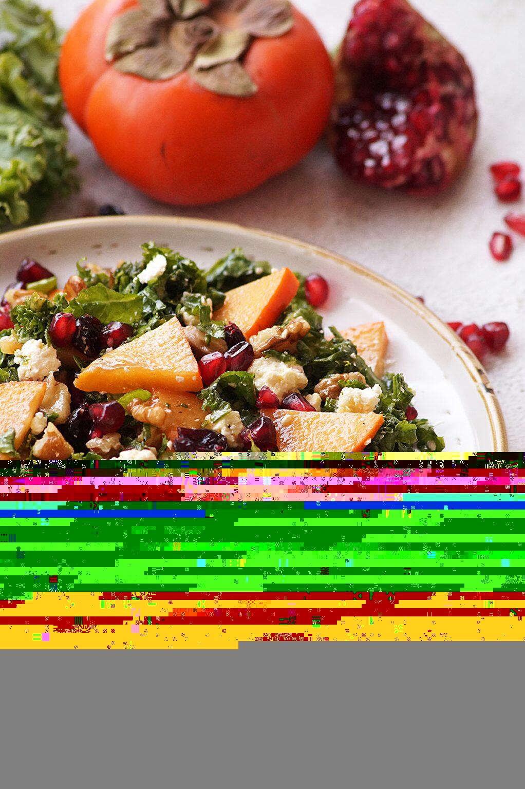 Persimmon Kale Salad - Blend with Spices