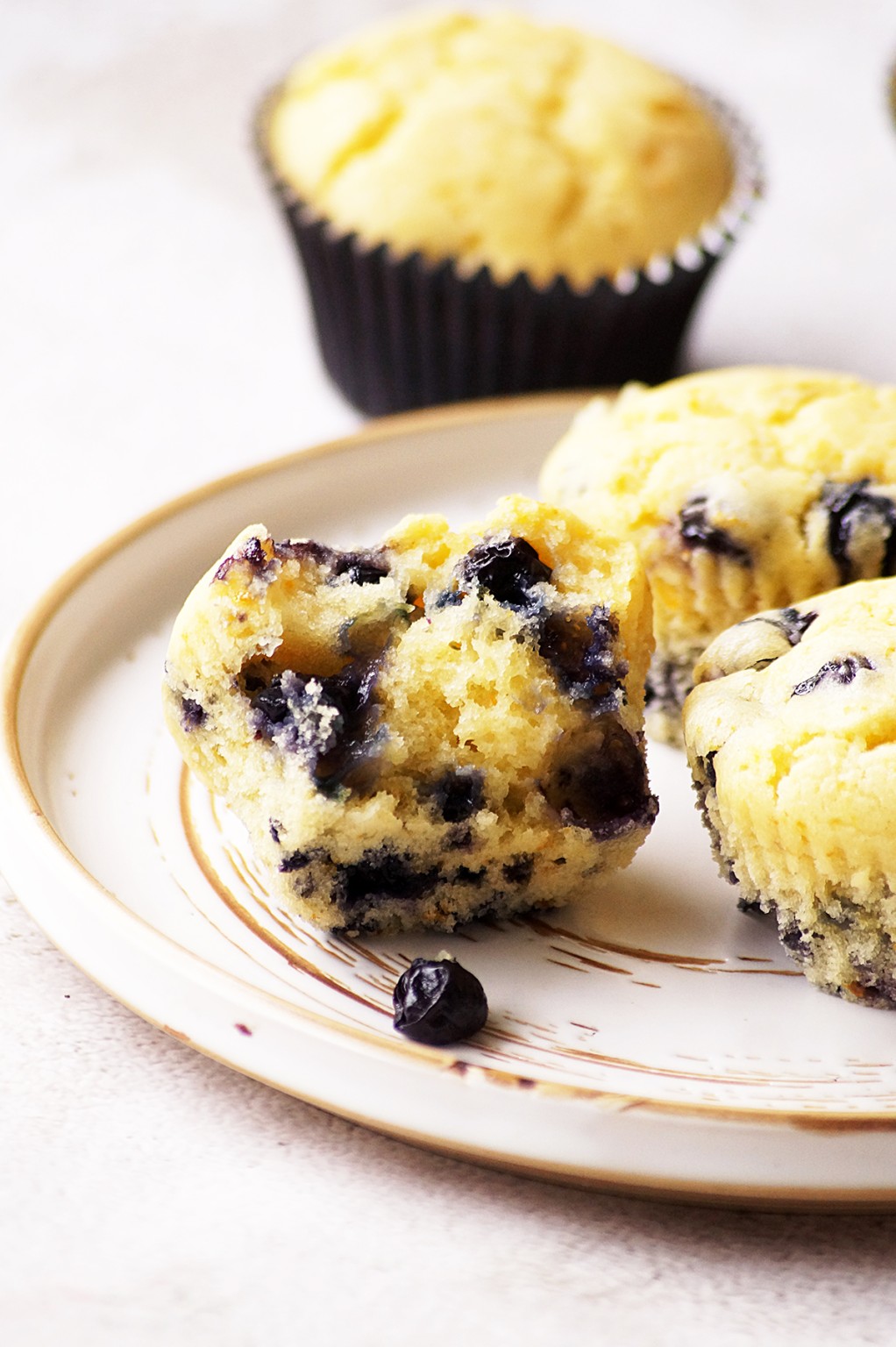 Orange Blueberry Muffins Recipe (Eggless)