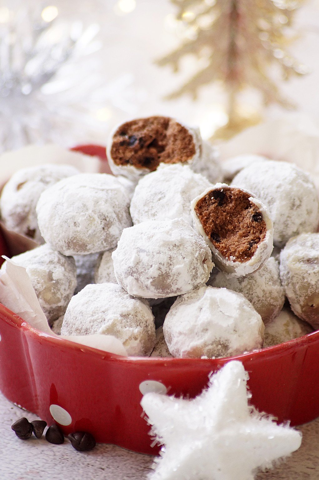 Double Chocolate Snowball Cookies