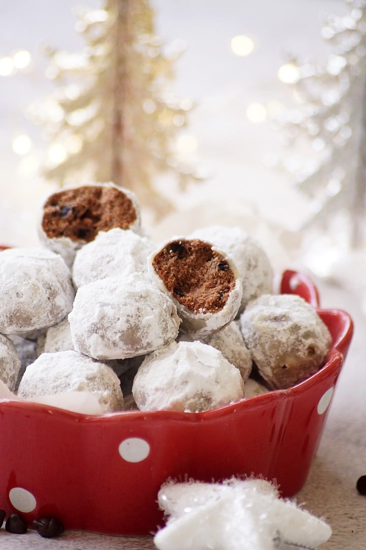 Double Chocolate Snowball Cookies
